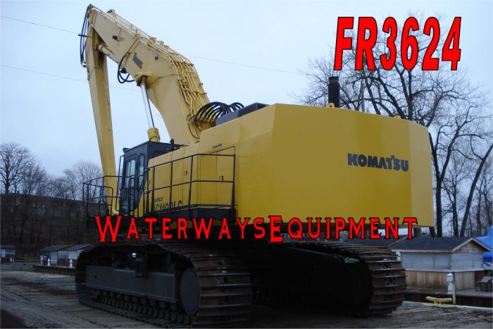 FR3624 - 112' x 50' SPUD BARGE W/ KOMATSU PC-1100LC-6 EXCAVATOR ...