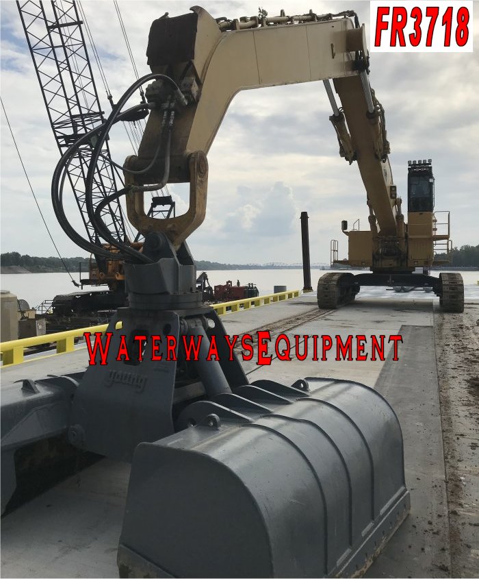 FR3718 - CAT 375 MATERIAL HANDLER SPUD BARGE - Waterways Equipment